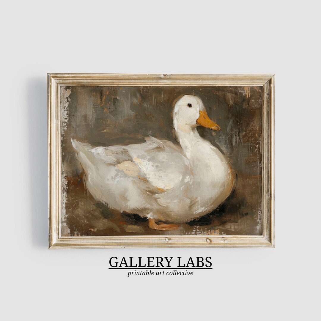 Antique Duck Print PRINTABLE Spring Wall Art Farmhouse Decor Neutral ...