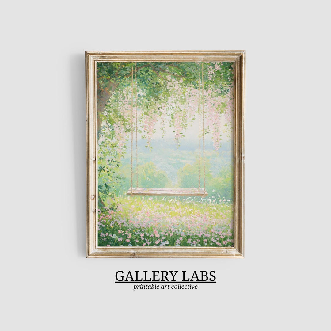 Trendy Spring Painting • Modern Farmhouse Decor • Pink Floral Wall Art ...