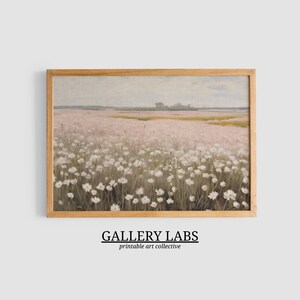 Pink Spring Meadow Painting PRINTABLE Girly Apartment Decor ...