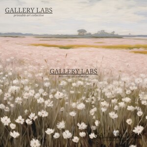 Pink Spring Meadow Painting PRINTABLE Girly Apartment Decor ...