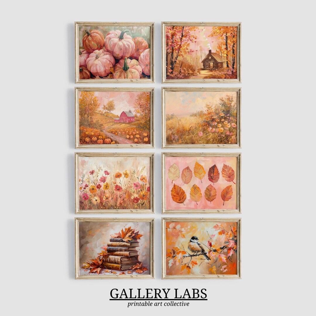 Fall Prints 8 Autumn Printables Seasonal Decor Autumn Prints Girly ...