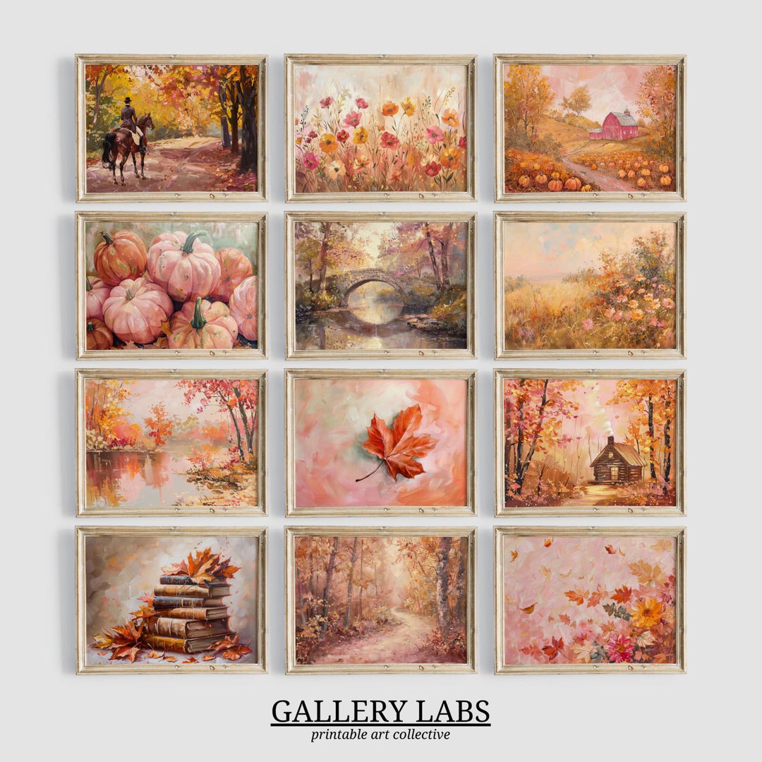 Fall Prints 12 Autumn Printables Seasonal Decor Autumn Prints Girly ...