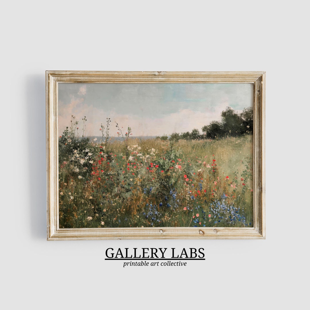 Wildflower Field Print Countryside Wall Art PRINTABLE Spring Decor ...