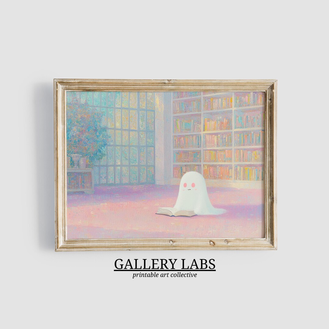 Pink Library Ghost Print • Girly Halloween Printable • Cute Spooky ...