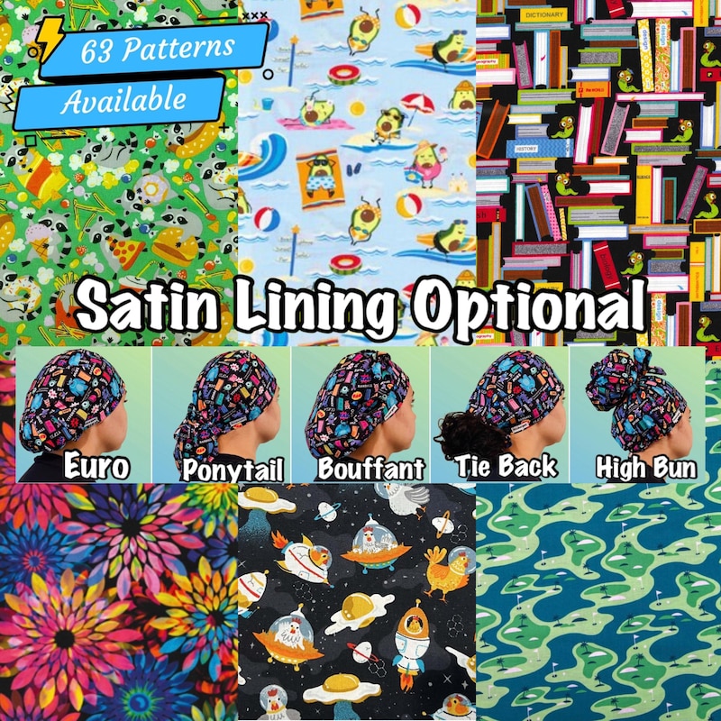 Cherry Scrub Bouffant - Etsy