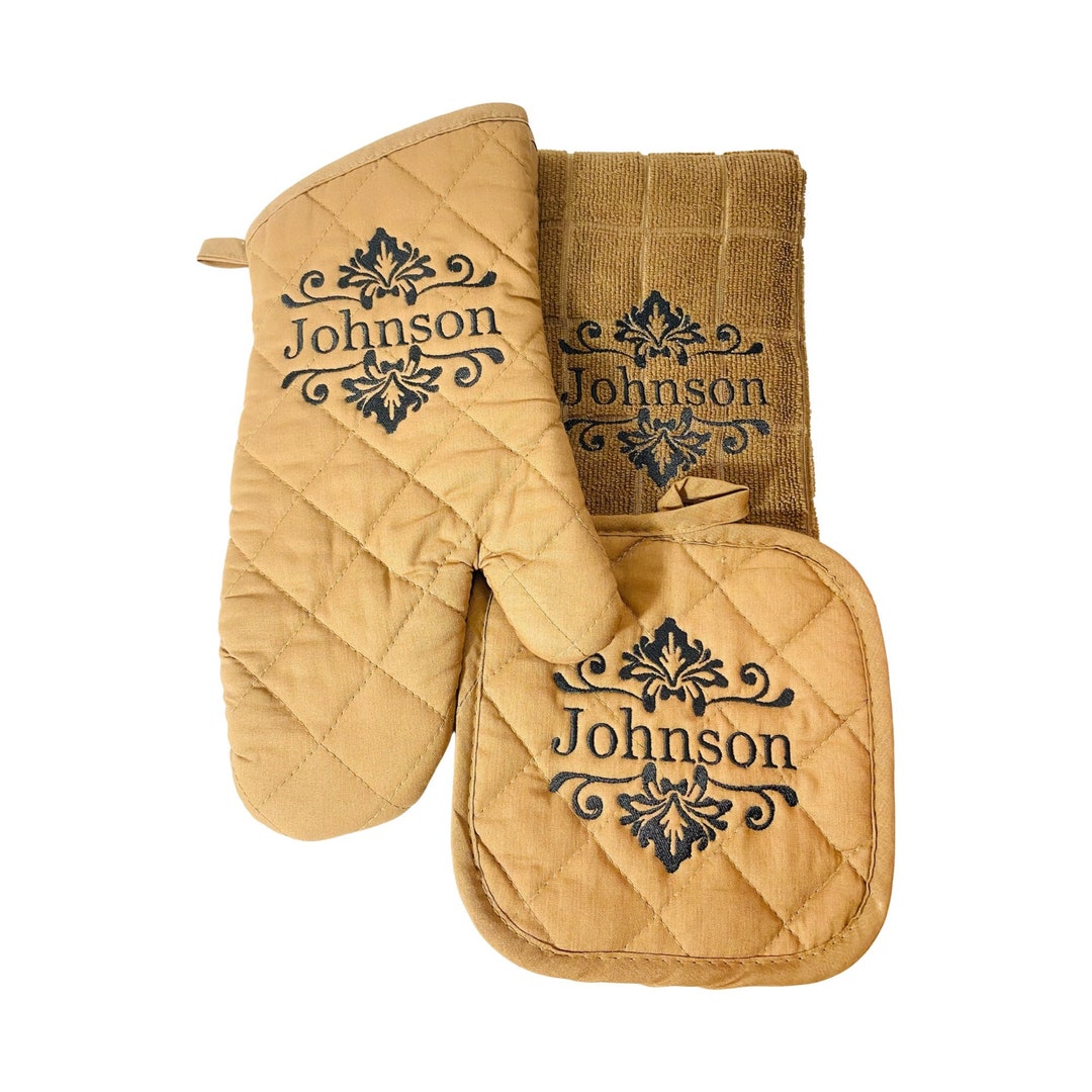 Monogram Kitchen Set, Personalized Hand Towel, Custom Wedding Gift ...