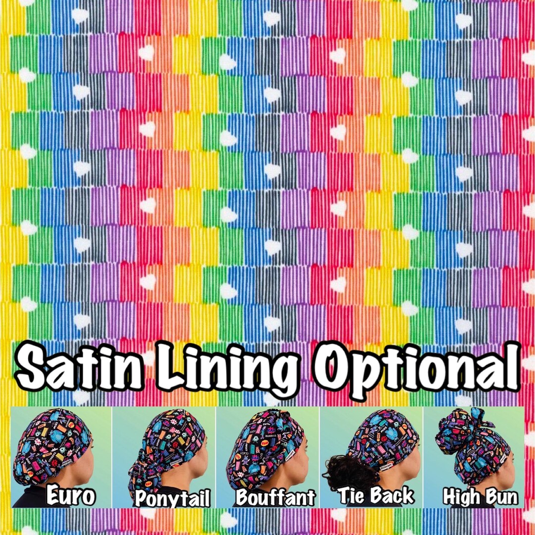 LGBTQ Pride Scrub Cap, Ponytail, Euro, High Bun, Bouffant, Men’s ...