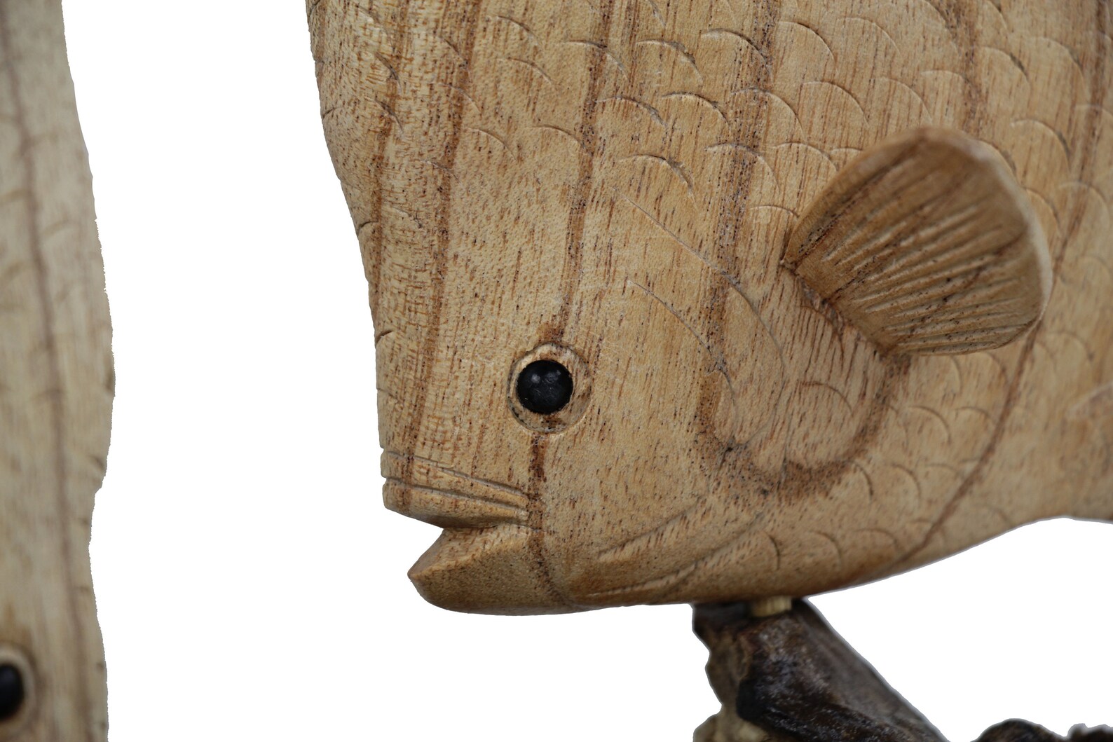 Wooden Fish Figurine, Hand Carved Wood Fish, Handmade Fish Sculpture ...