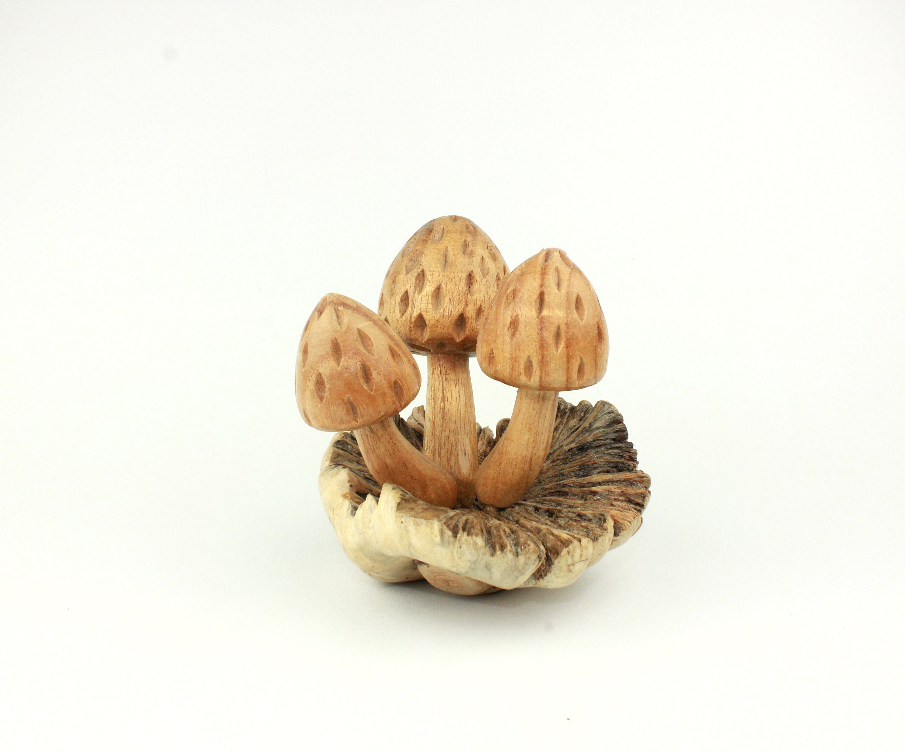 Wooden Mushroom Figurine Forest Art Personalized Statue - Etsy