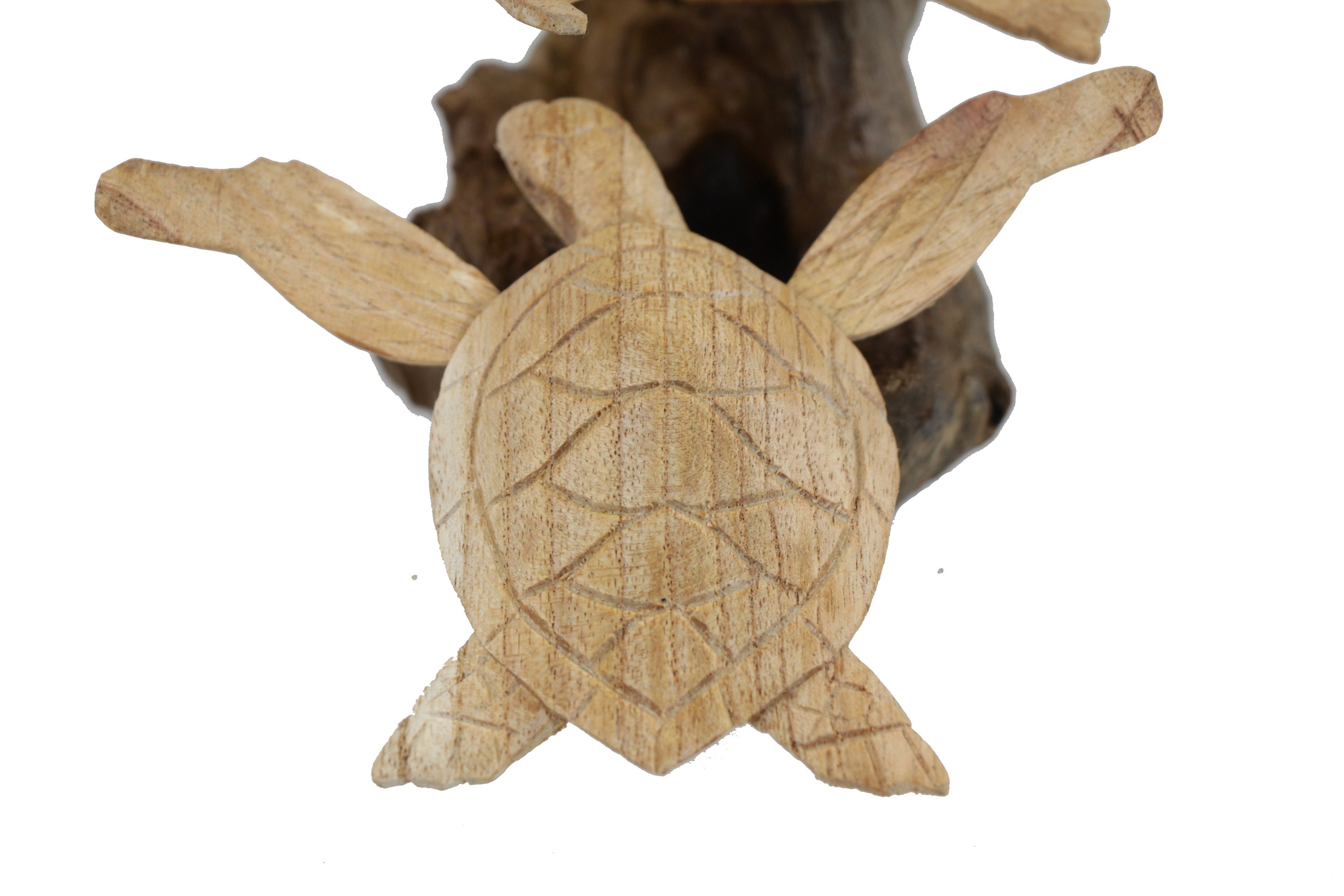 2 Small Hand Carved Wooden Sea Turtles Turtle Figurine - Etsy