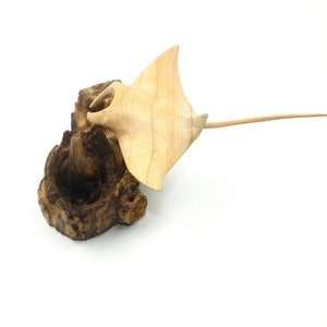 Wooden Manta Ray Sculpture, Marine Life , Wood Carving, Personalized ...