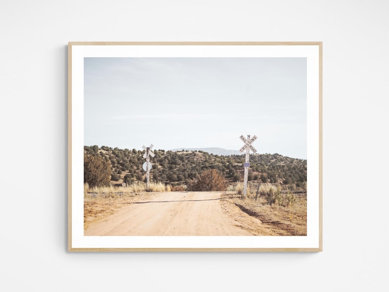 Arizona Photography, Desert Landscape, Railroad Crossing, Southwestern ...