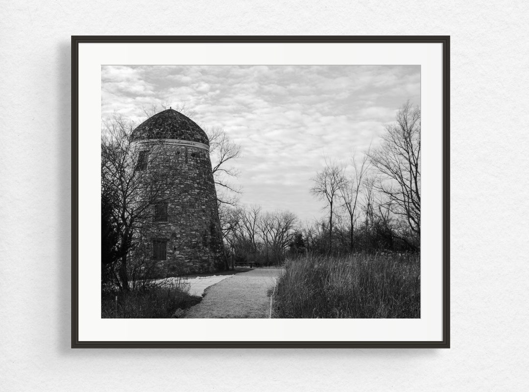 Black and White Windmill Print, Minnesota Photography, Seppman Mill ...
