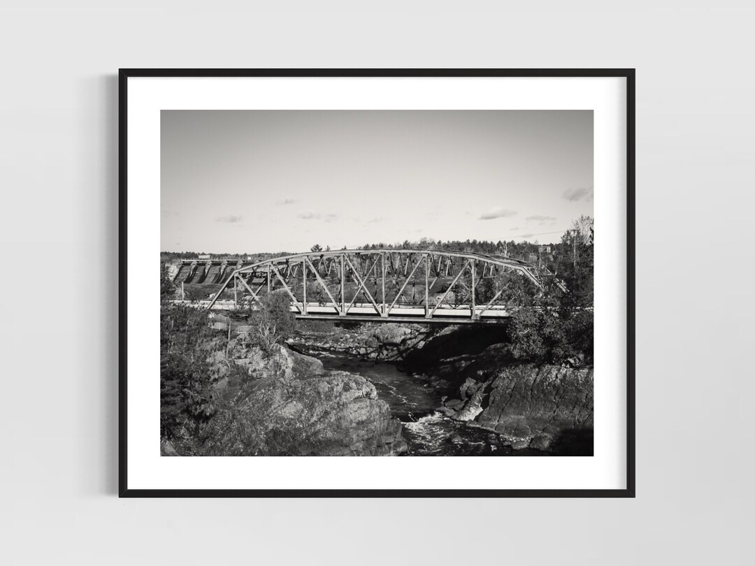 Black and White Minnesota Photography MN 210 Truss Bridge Print - Etsy