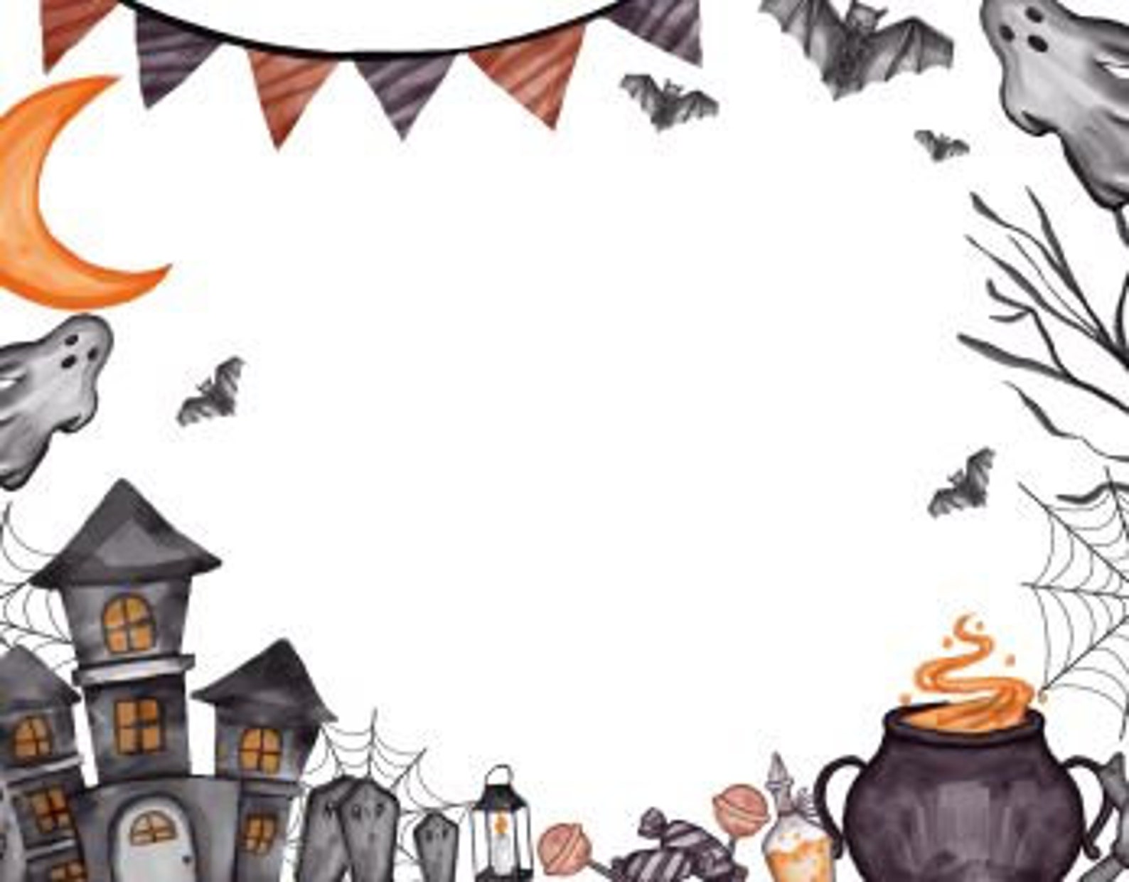 Halloween Page Borders/frame - Etsy