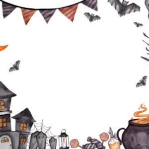 Halloween Page Borders/frame - Etsy
