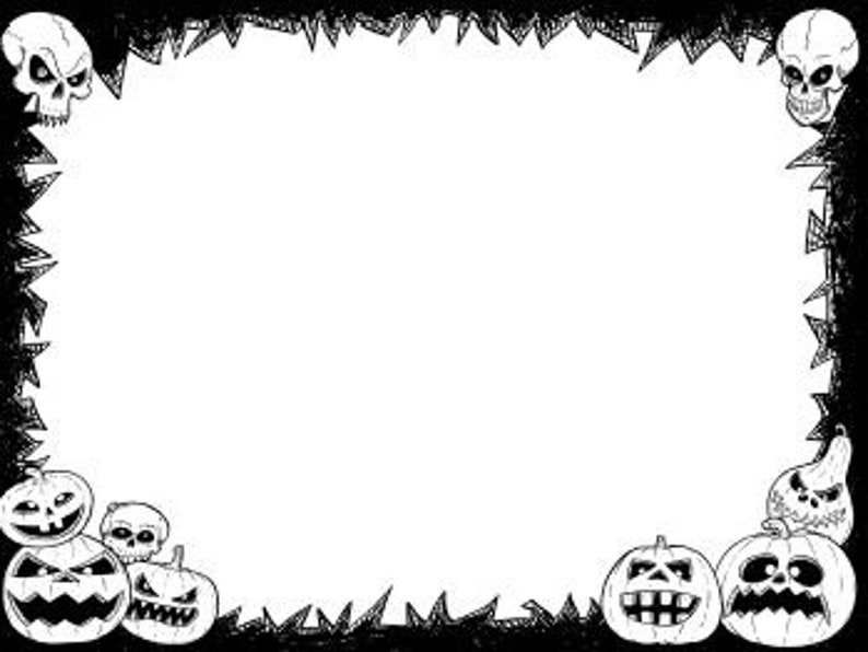 Halloween Page Borders/frame - Etsy