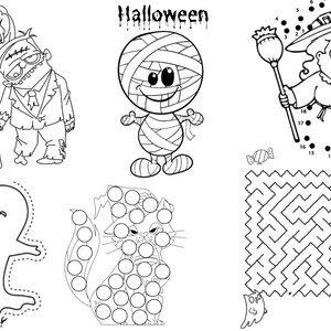 Halloween Activity Sheet A3 - Etsy