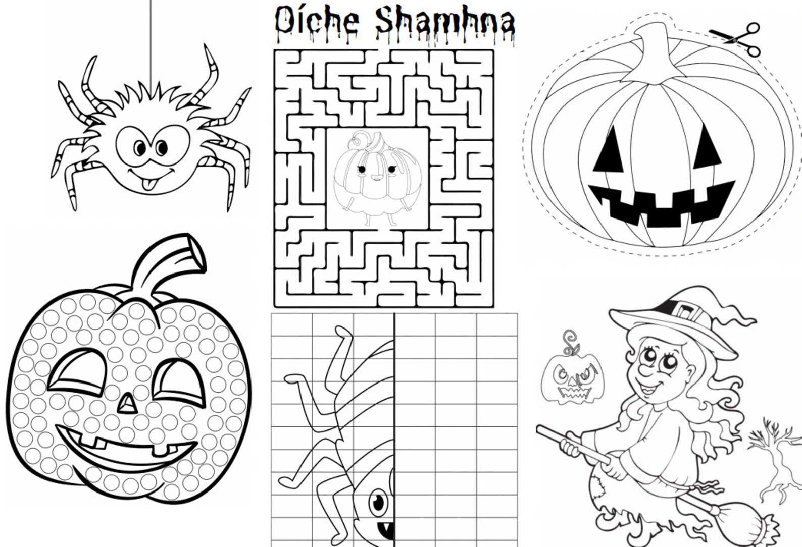 Oiche Shamhna Halloween Activty Sheets - Etsy