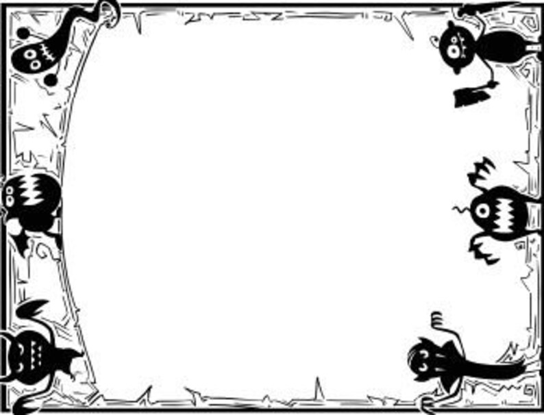 Halloween Page Borders/frame - Etsy