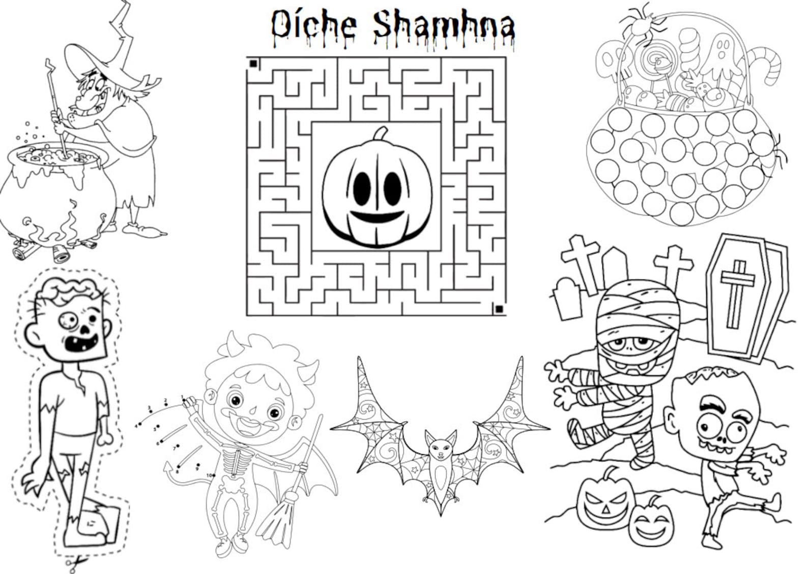 Oiche Shamhna Halloween Activty Sheets - Etsy