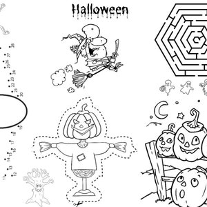 Halloween Activity Sheet A3 - Etsy