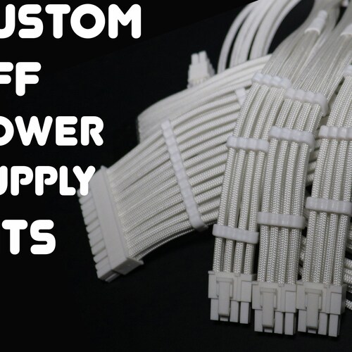 Customized Corsair Full Modular Psu Cables Sleeved Silver - Etsy