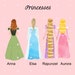 Disney Princess Print // Disney Art // Disney Custom Portrait // Disney ...