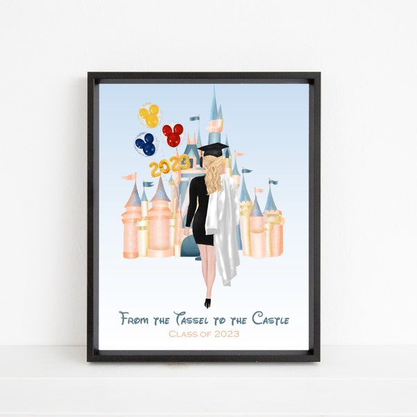 Custom Disney Inspired Portrait, Personalized Minnie Mouse Print for ...