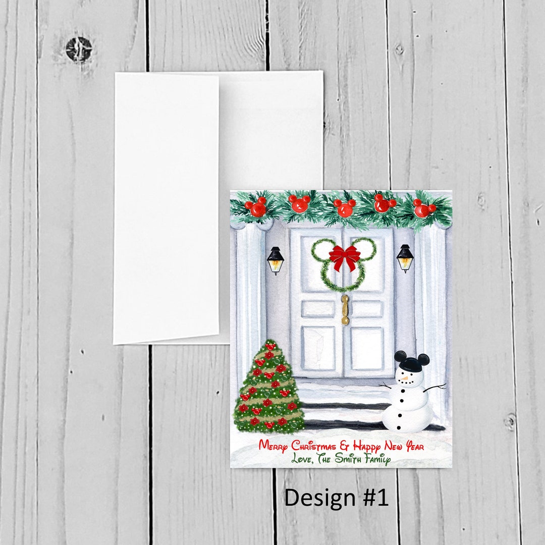 Custom Disney Inspired Christmas Card, Holiday Card, Christmas Decor ...