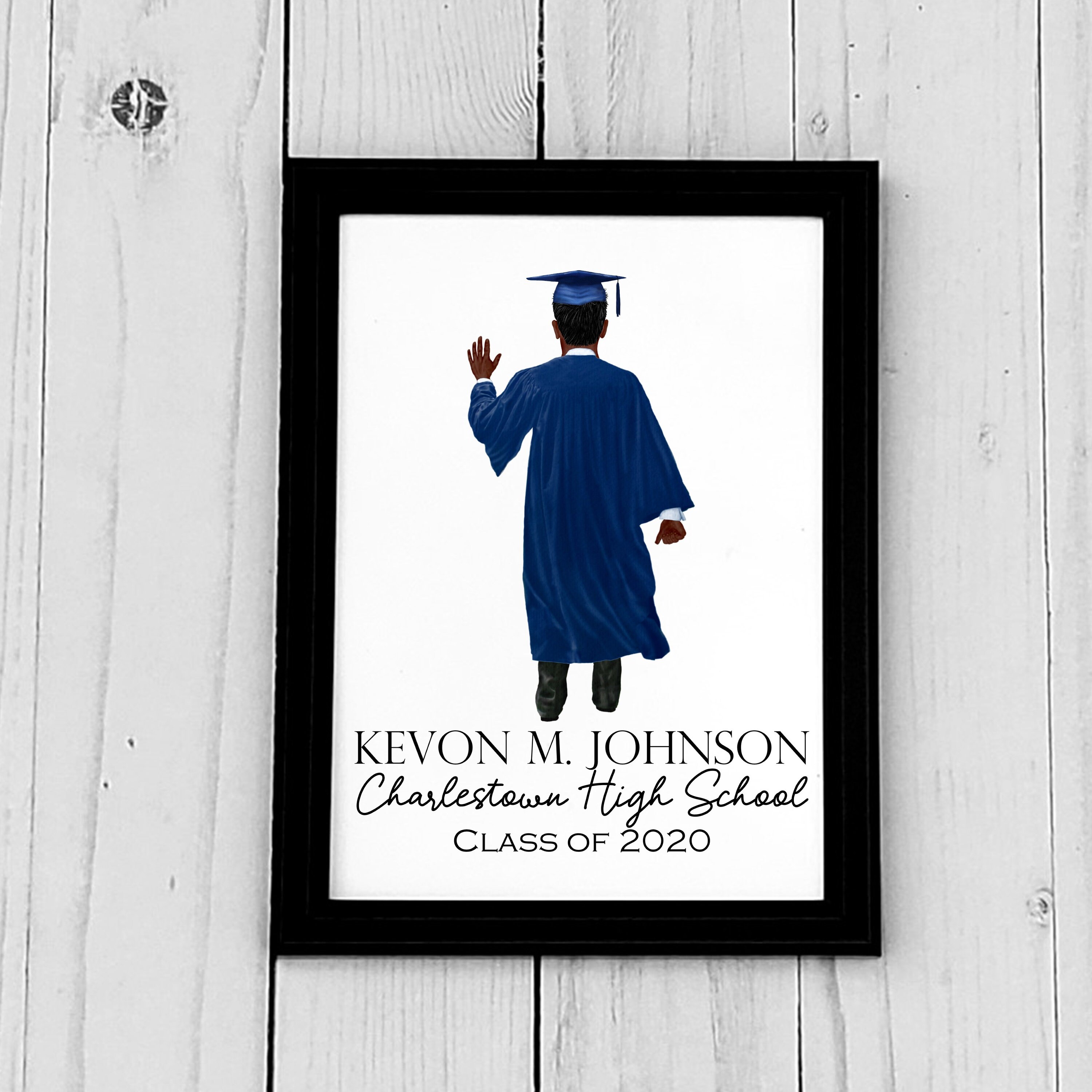 Custom Graduation Card for Him // Graduation Print // Class of - Etsy