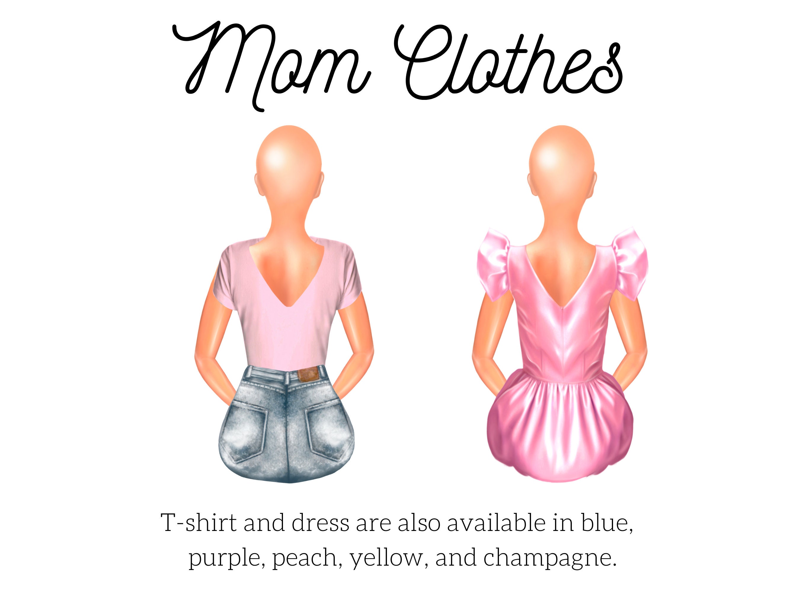 Custom Portrait for Mom, Family Portrait, Gift for Mother, Grandmothers ...