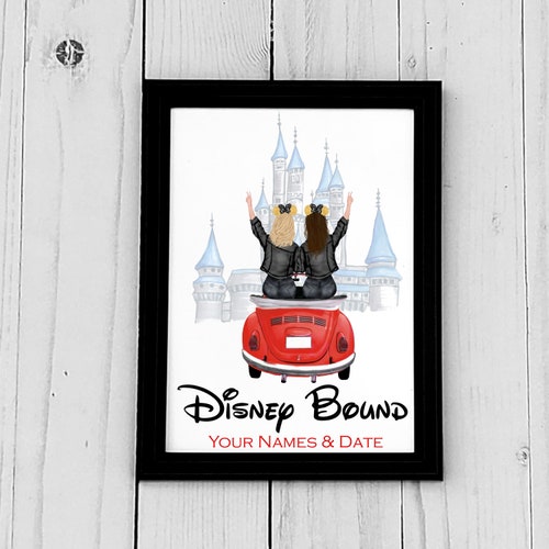 Custom Disney Inspired Portrait Personalized Print for | Etsy