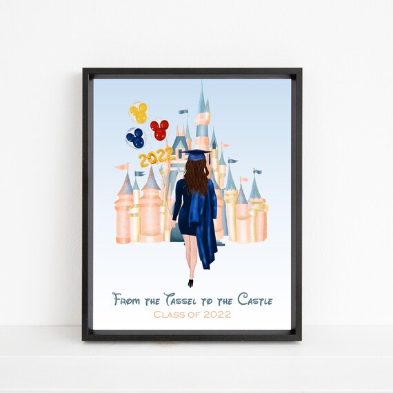 Custom Disney Inspired Graduation Portrait Personalized Print - Etsy