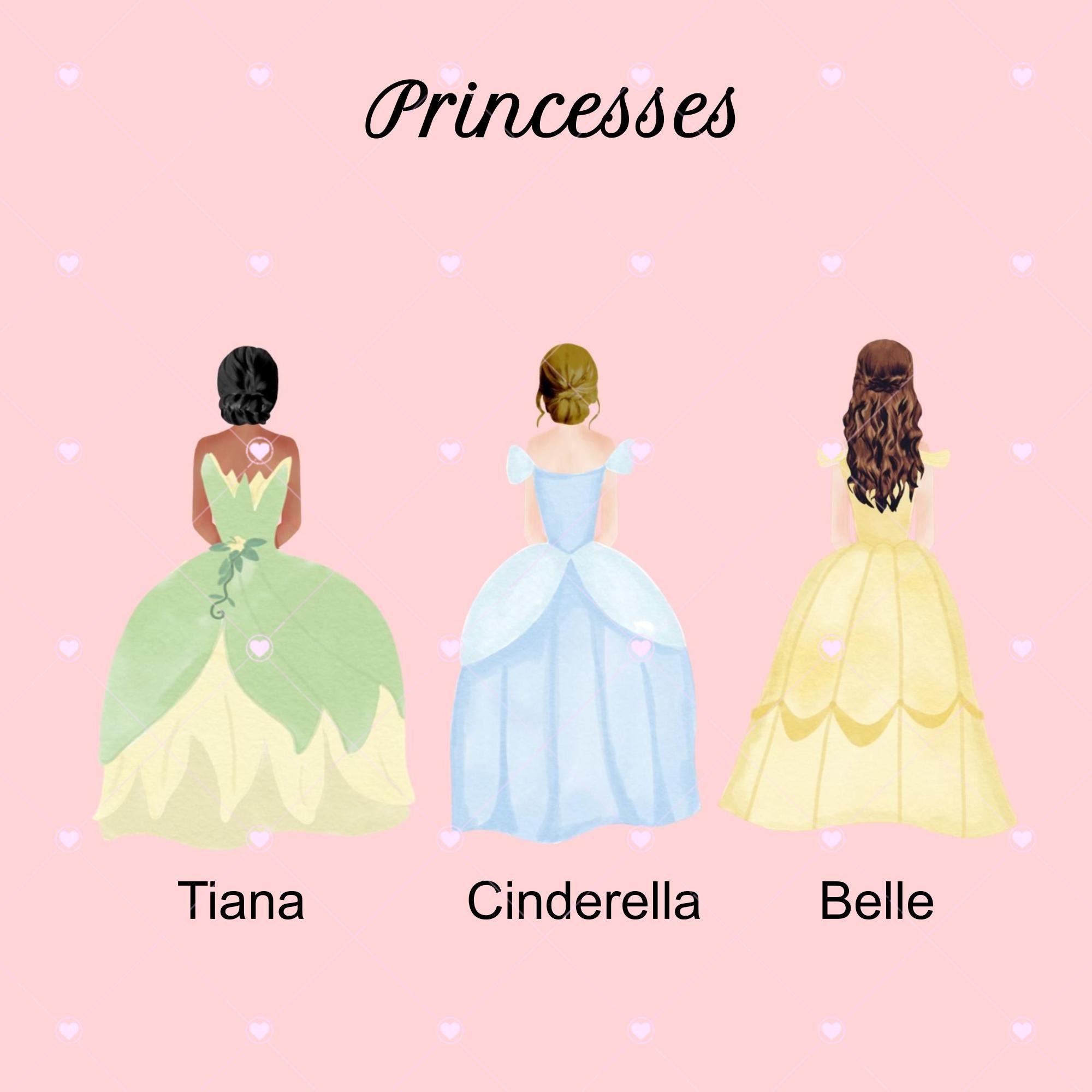 Disney Princess Print // Disney Art // Disney Custom Portrait | Etsy