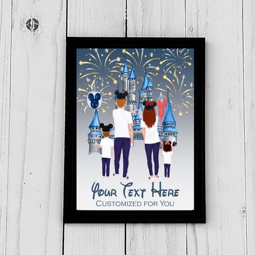 Custom Disney Inspired Portrait Personalized Print for - Etsy