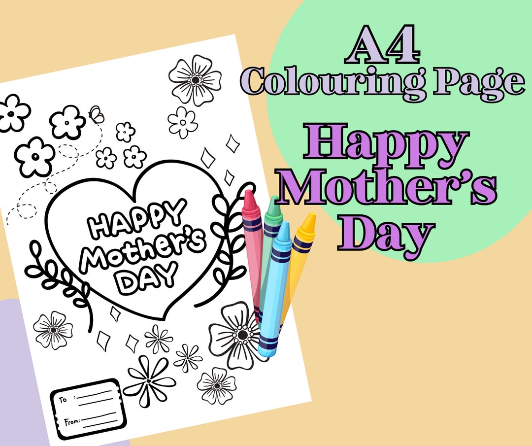 Mother's Day Colouring Page | Coloring | Happy Mother's Day | Mother's ...