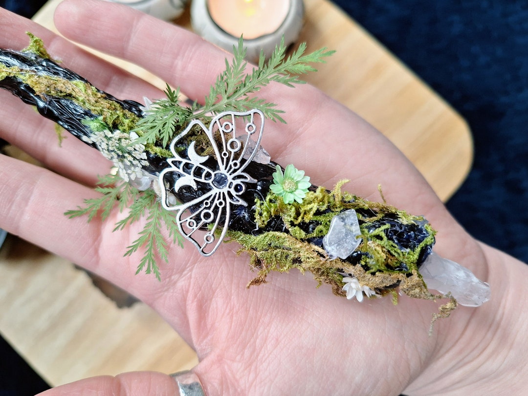 Lunar Moth Wand Witches Wand Magic Wand Fairycore Cottagecore - Etsy