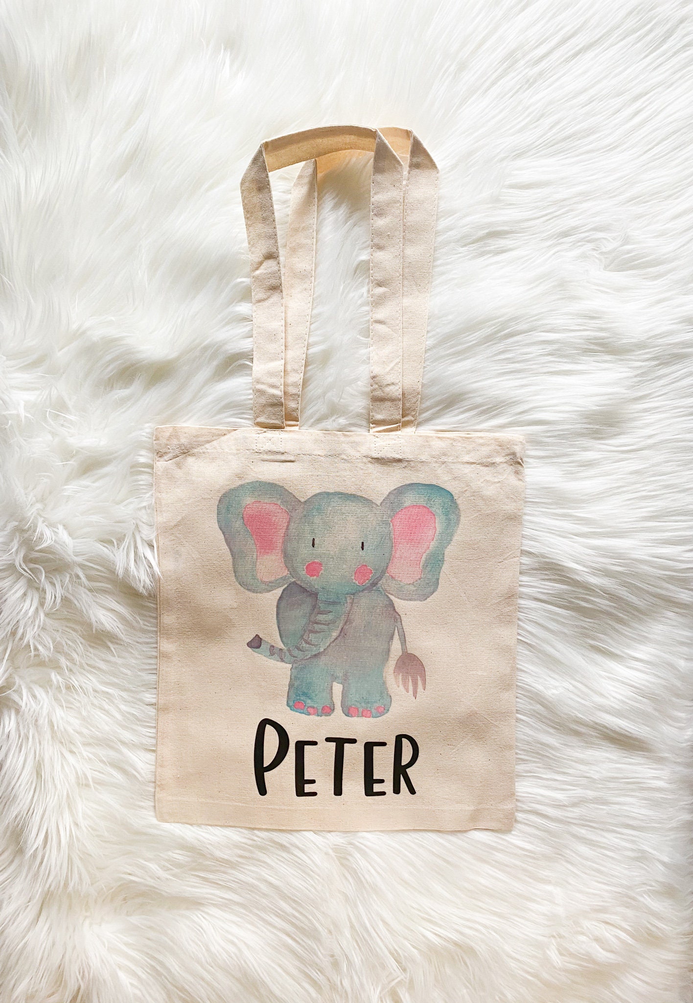 Customized Animal Tote Bag for Kids Personalized Animal Bag | Etsy
