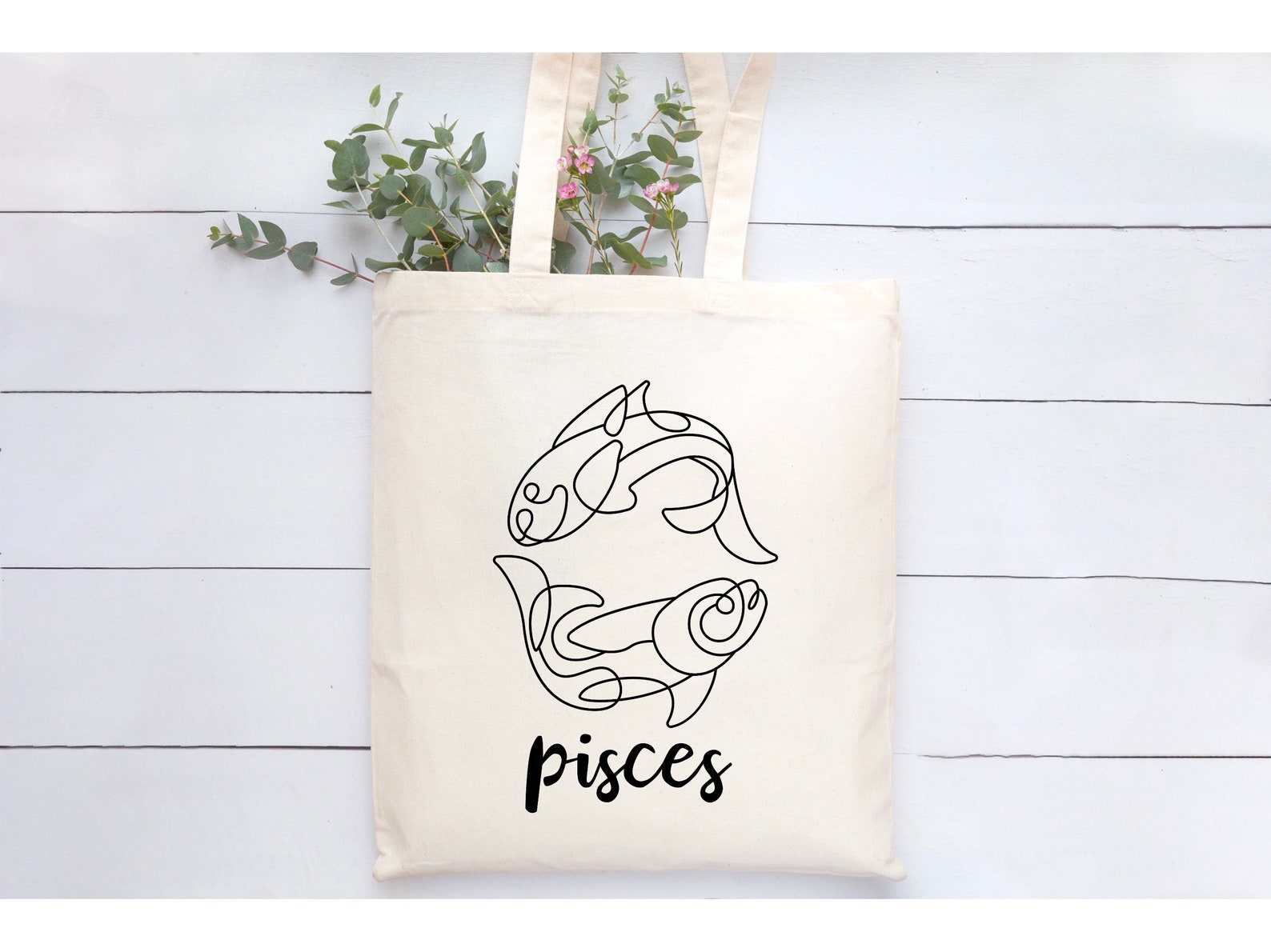 Pisces Zodiac Tote/ Pisces Start Sign Tote Bag/ Astrology | Etsy