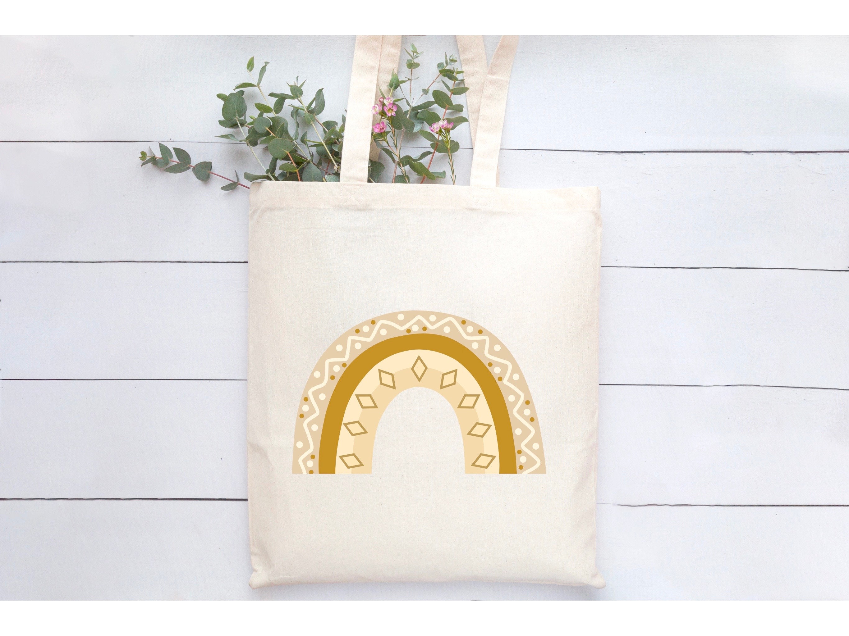 Boho Rainbow Tote Bag Rainbow Reusable Bag Boho Rainbow Gift | Etsy
