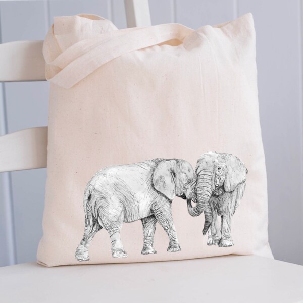 Elephant Tote Bag - Etsy