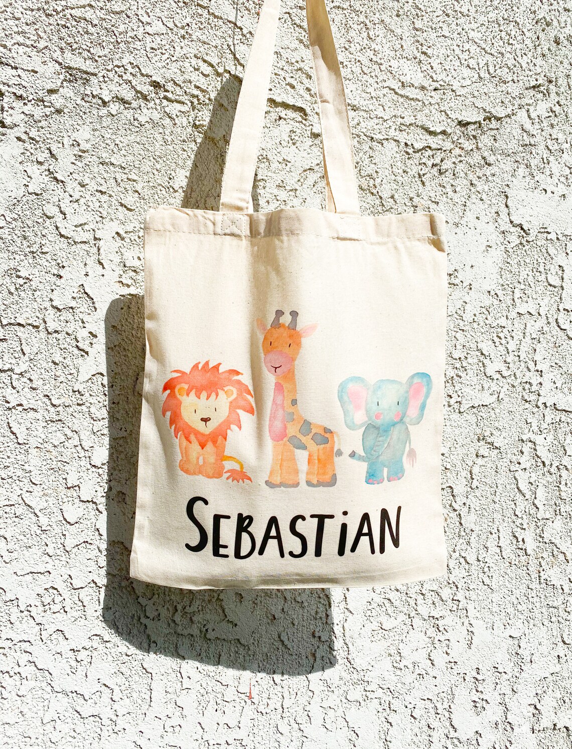 Customized Animal Tote Bag for Kids Personalized Animal Bag - Etsy