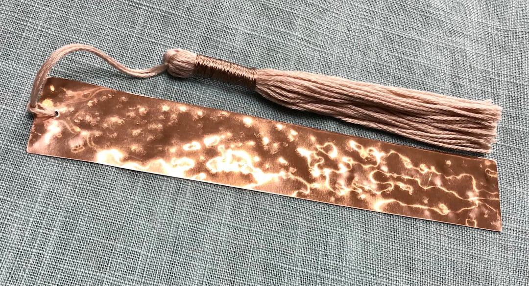 Handmade Hammered Copper Bookmark/ Handmade Tassel/gift for Friend ...