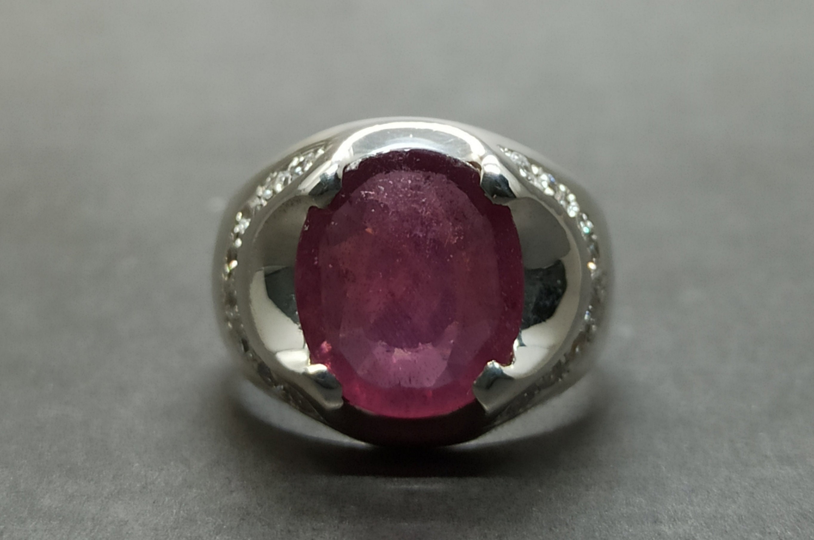 Natural 8.5 Carat Big Deep Red Ruby Mens Ring Sterling Silver - Etsy