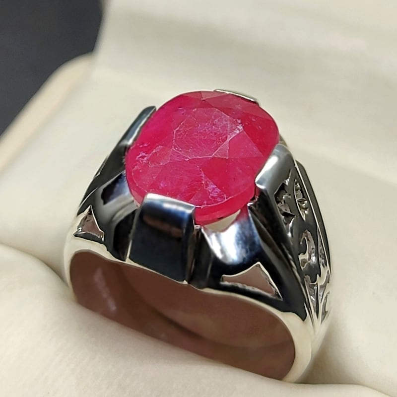 Mens Natural Ruby Ring - Etsy