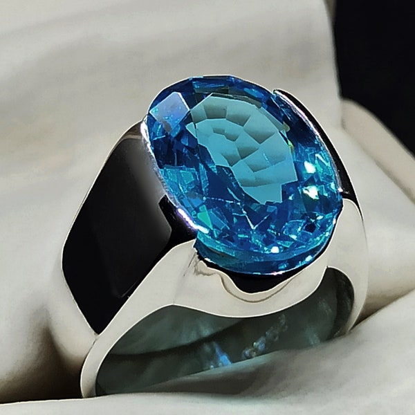 Mens Topaz Ring - Etsy