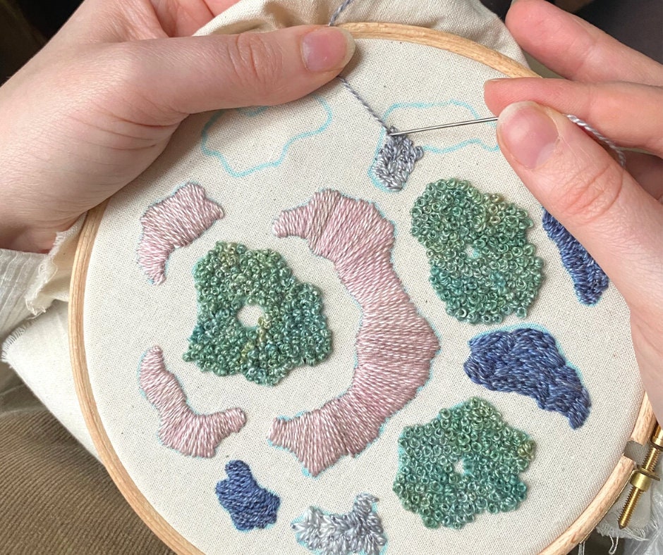 Embroidery Pattern ‘lovely Lichen’ Design PDF Download - Etsy