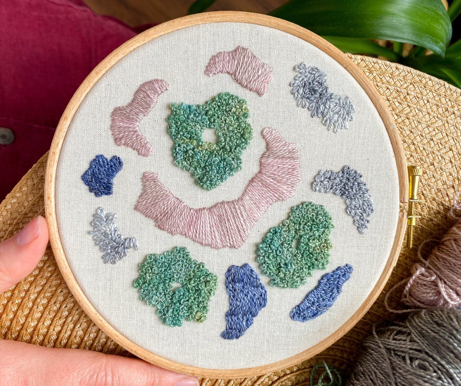 Embroidery Pattern ‘lovely Lichen’ Design PDF Download - Etsy