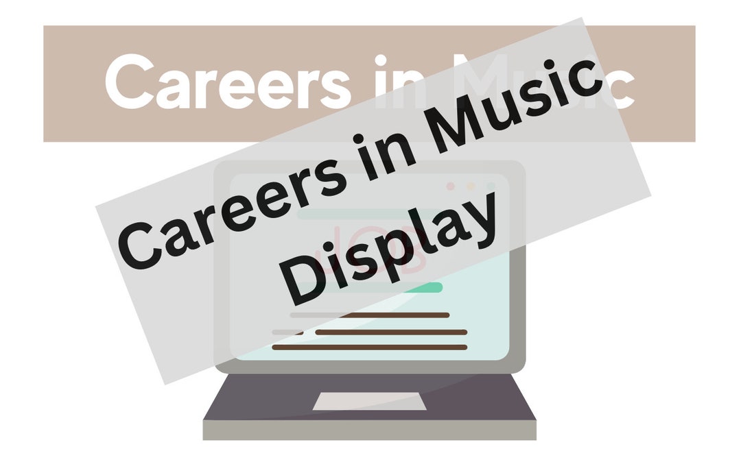 Careers in Music Display - Secondary or Primary Use Digital! - Etsy